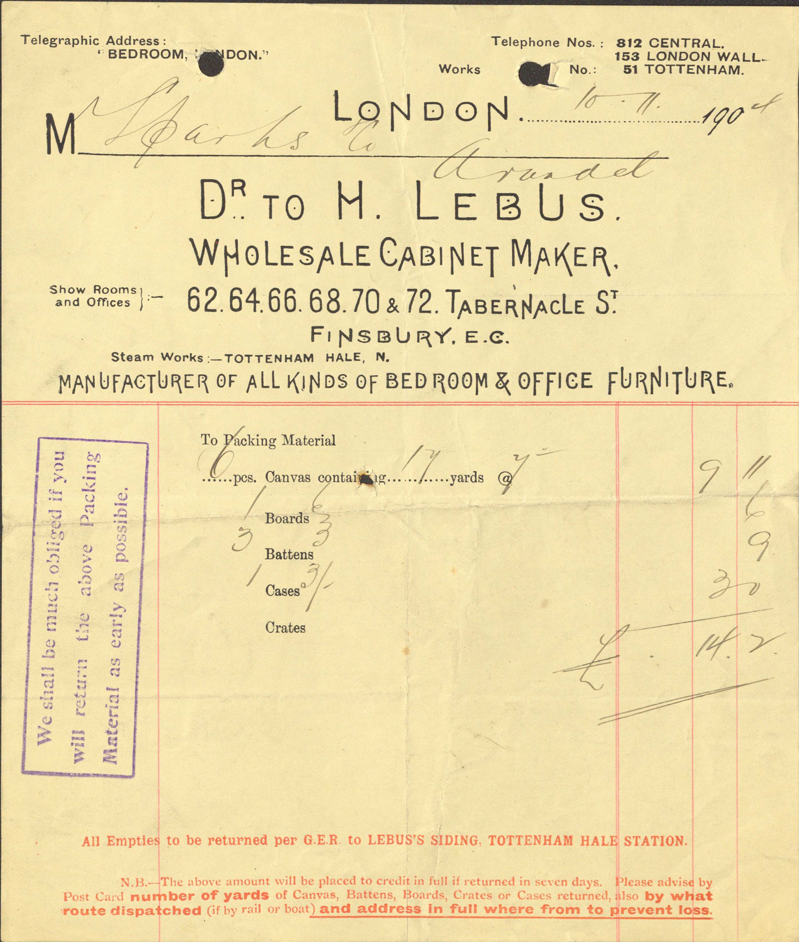 Lebus, Louis & Harris (1887-1969) | BIFMO