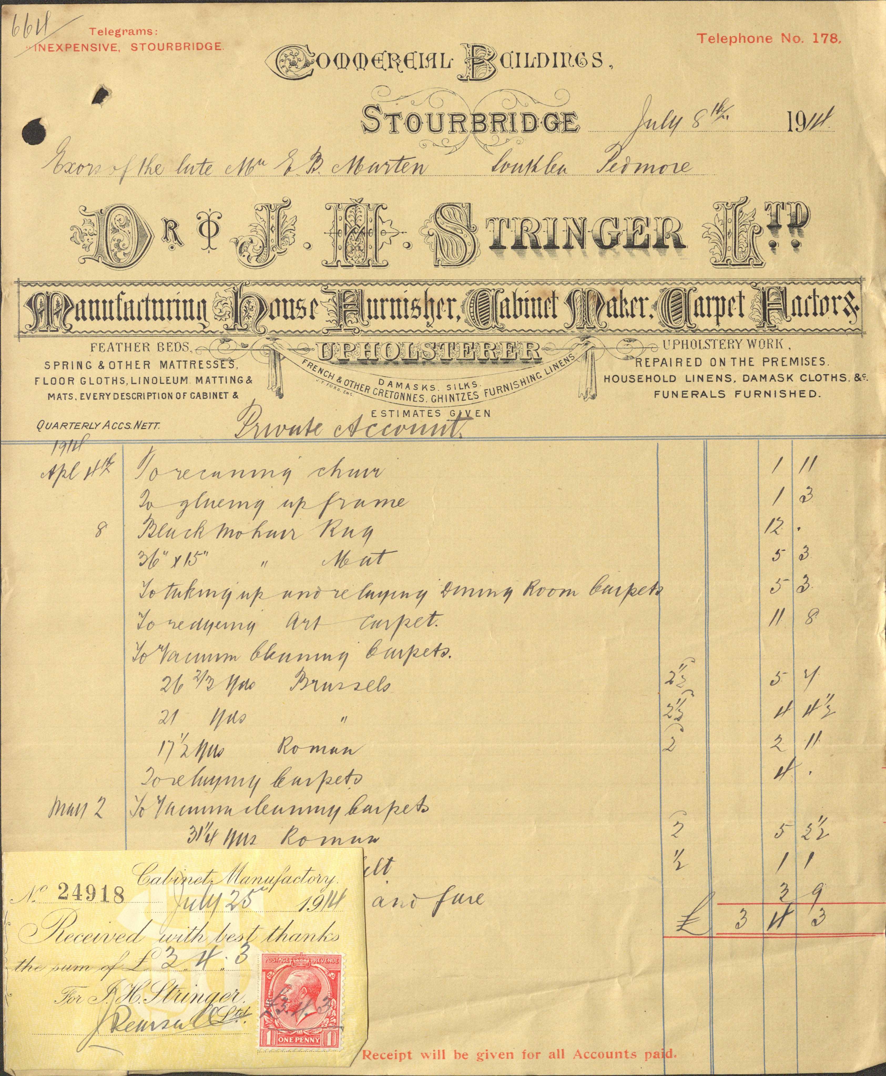 Stringer, Joseph (1876-1914) | BIFMO